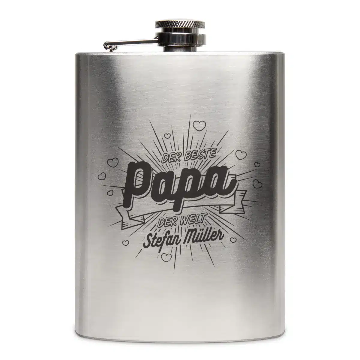 Flachmann mit Gravur für Papa - das Geschenk für Vater!